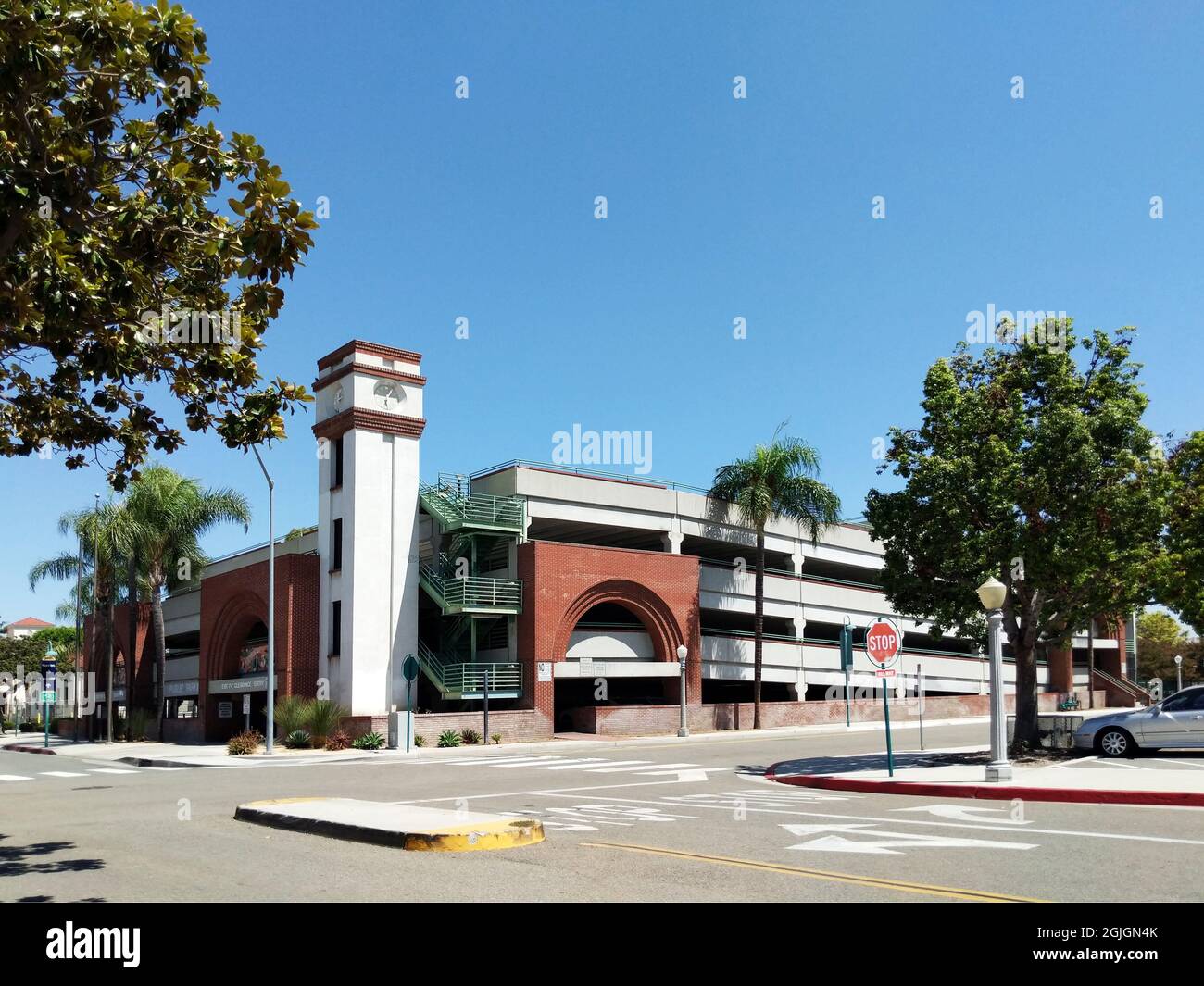 An outside view of a public parking structure Stock Photo - Alamy