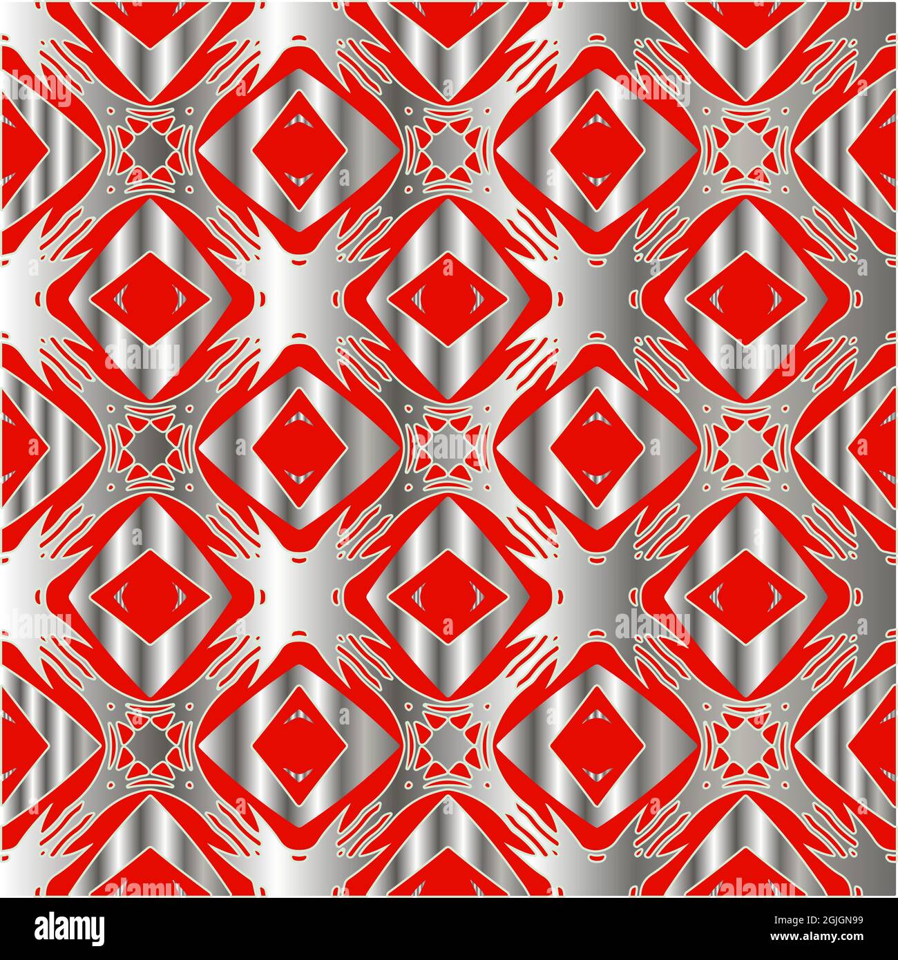 red pattern on a metal background. pattern for fabric, wallpaper ...