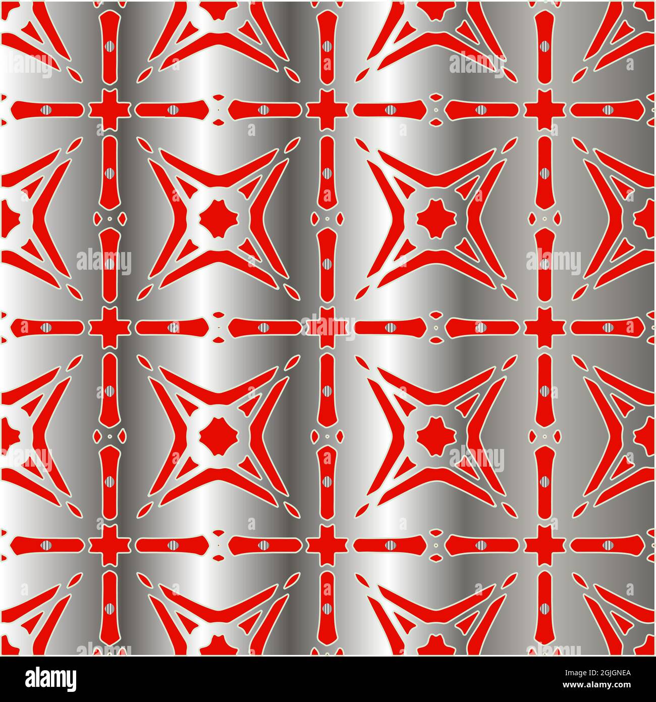 red pattern on a metal background. pattern for fabric, wallpaper ...