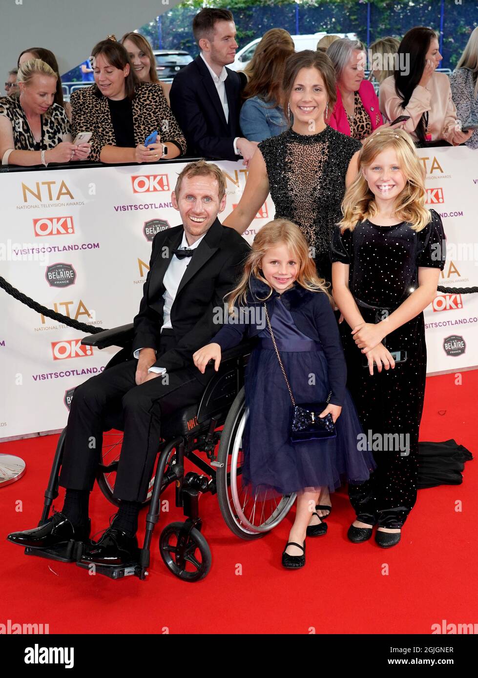 Rob Burrow, Lindsey Burrow and their children attending the National ...