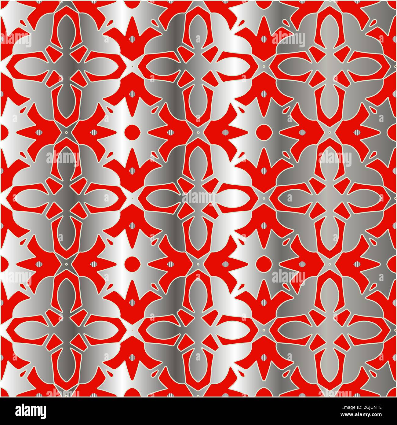 red pattern on a metal background. pattern for fabric, wallpaper ...