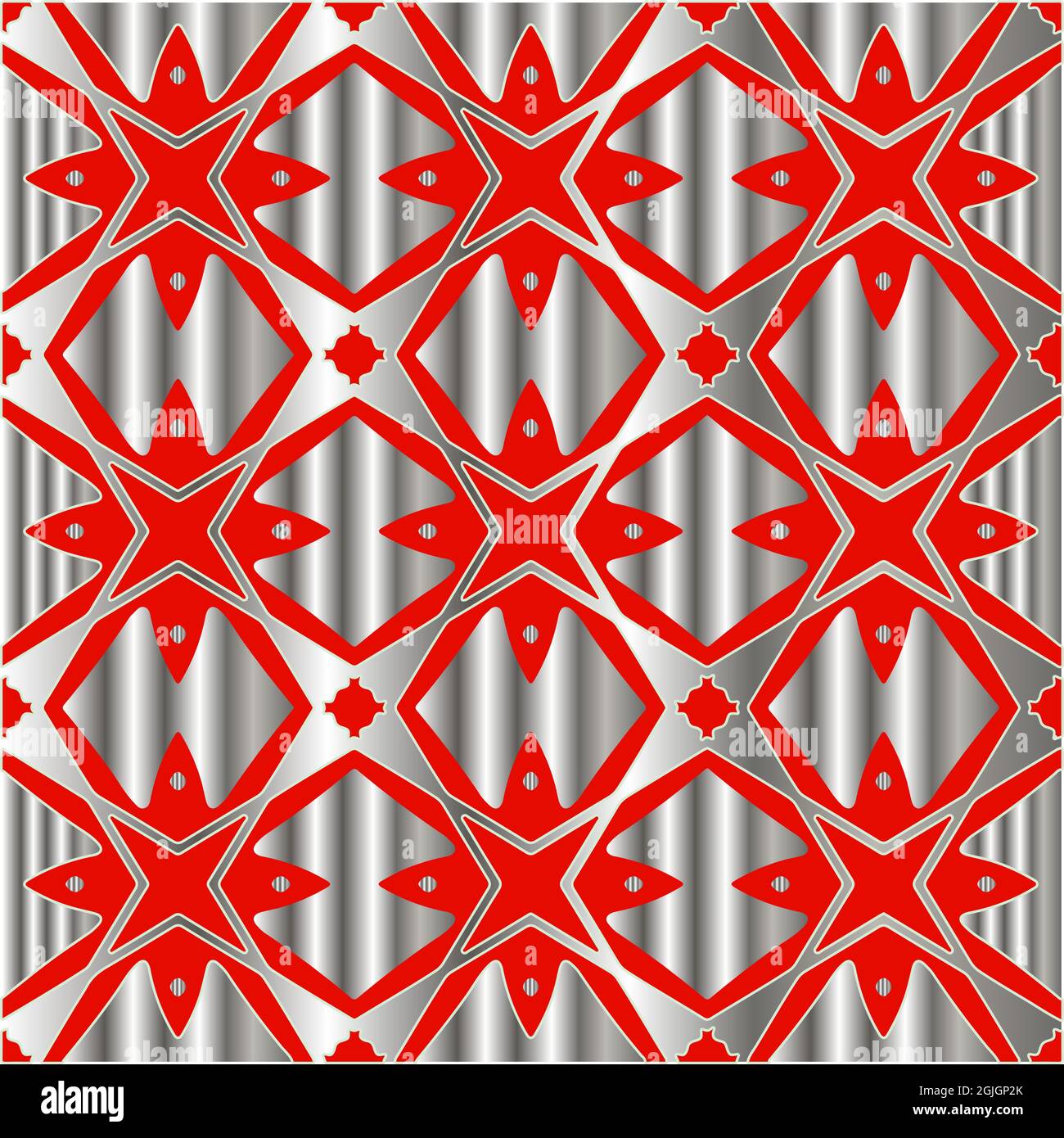 red pattern on a metal background. pattern for fabric, wallpaper ...