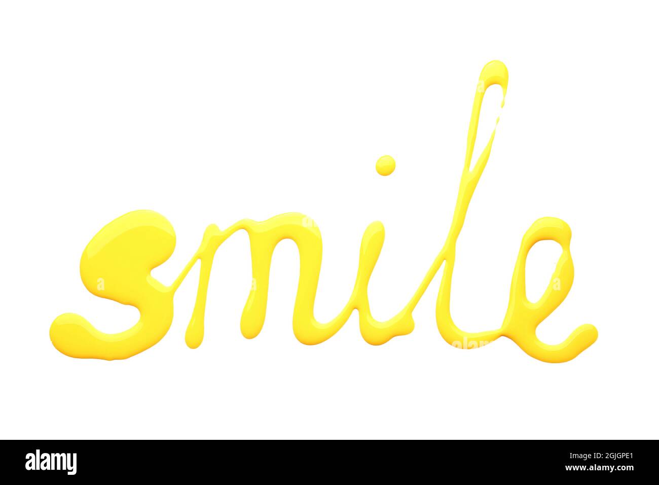 Word SMILE written by nail polish on white background Stock Photo - Alamy