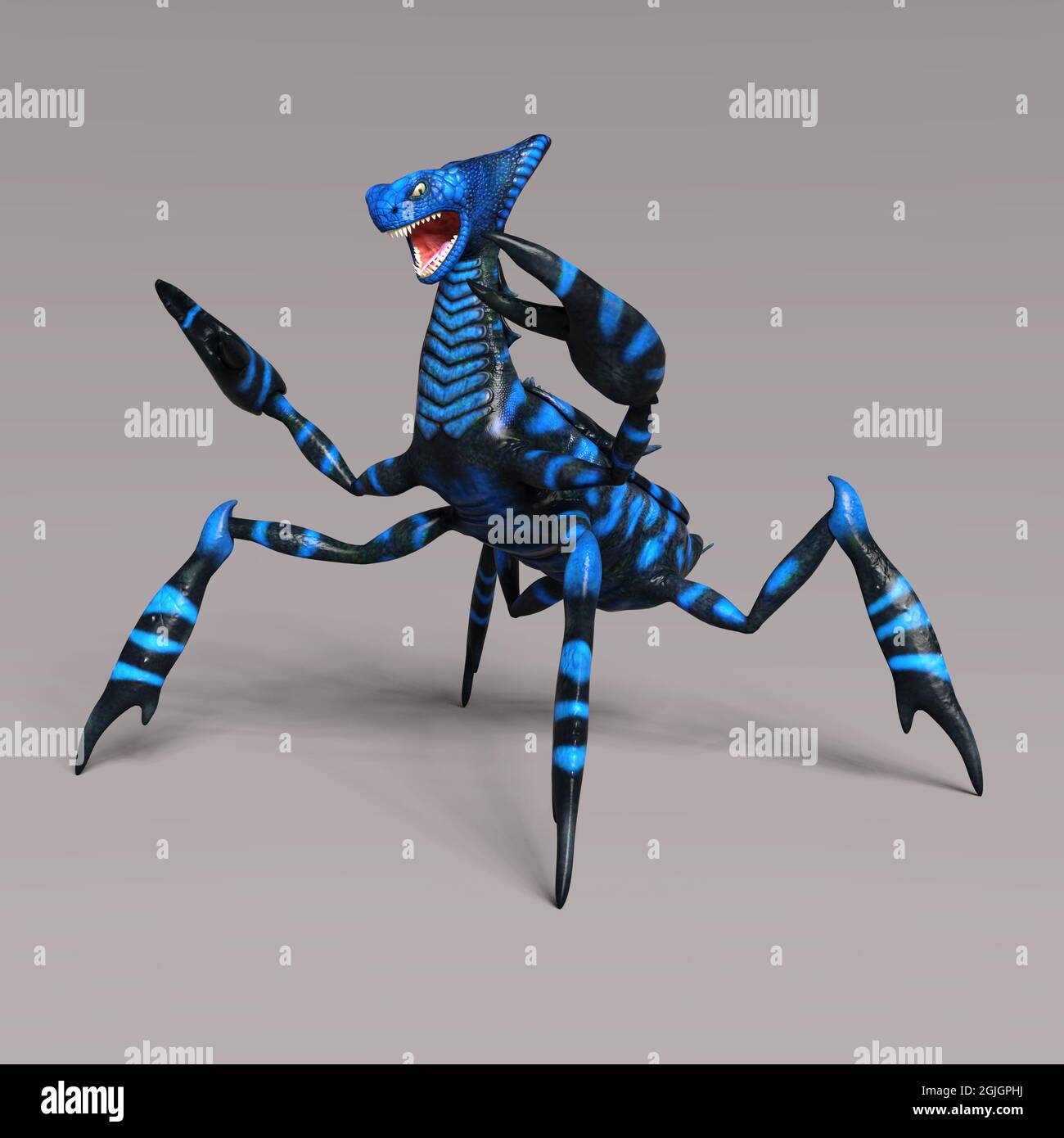 3d-illustration of an isolated alien mantis Stock Photo - Alamy