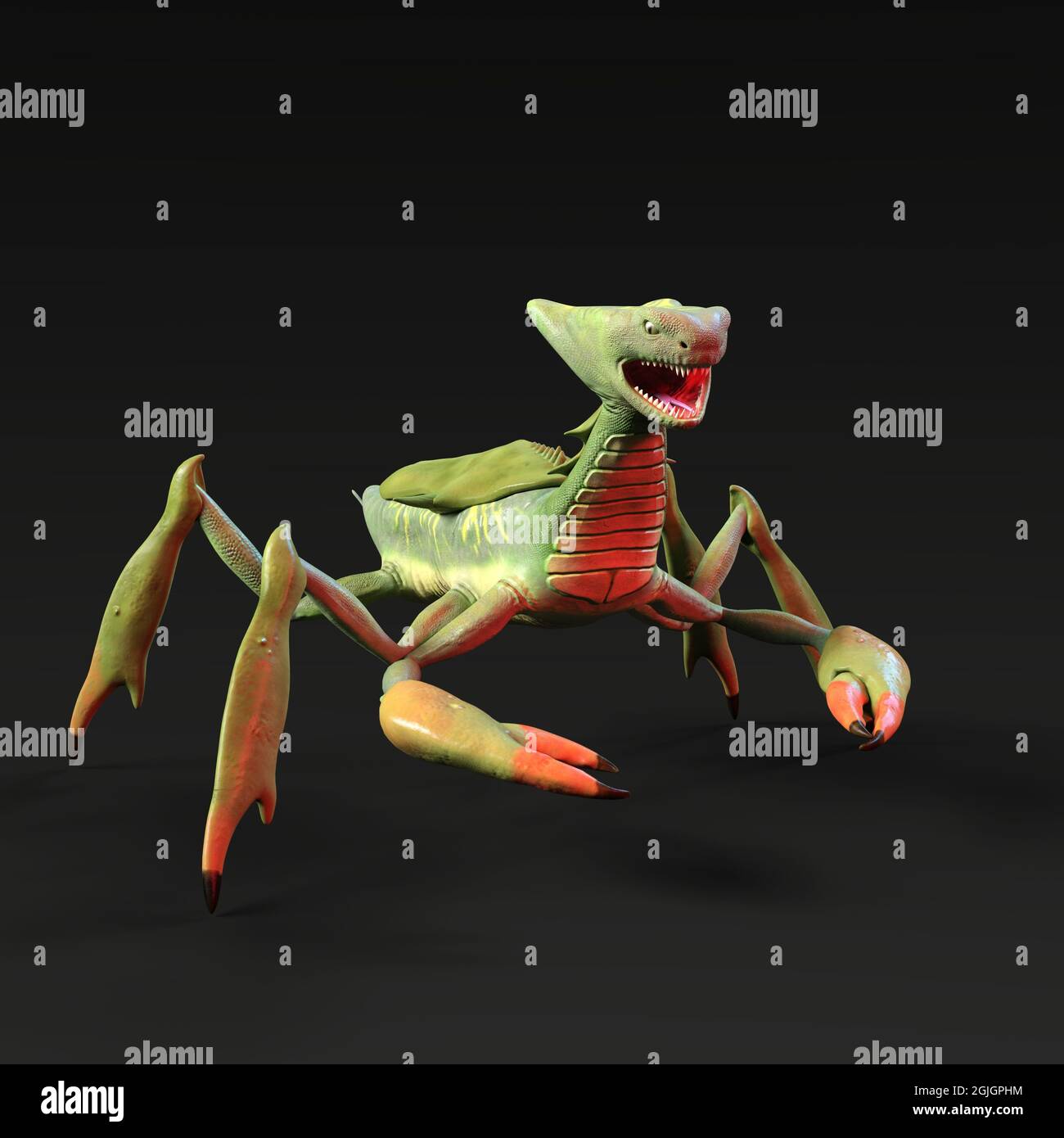 3d-illustration of an isolated alien mantis Stock Photo - Alamy