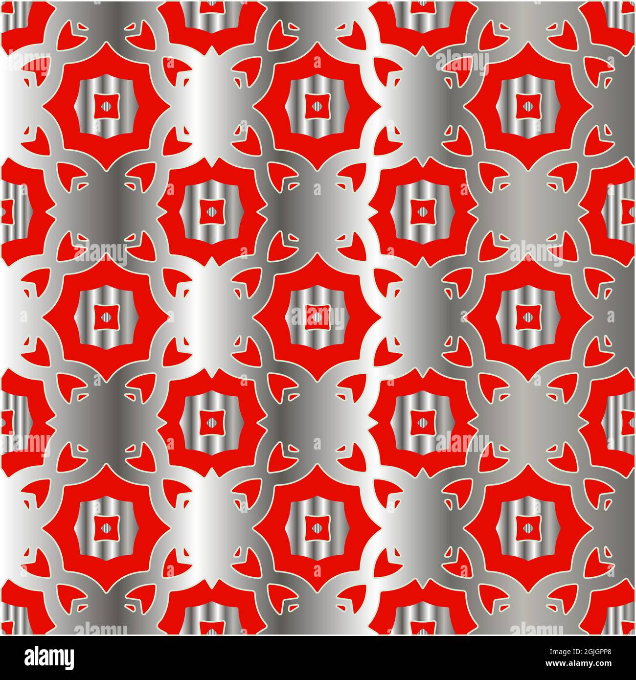 red pattern on a metal background. pattern for fabric, wallpaper ...