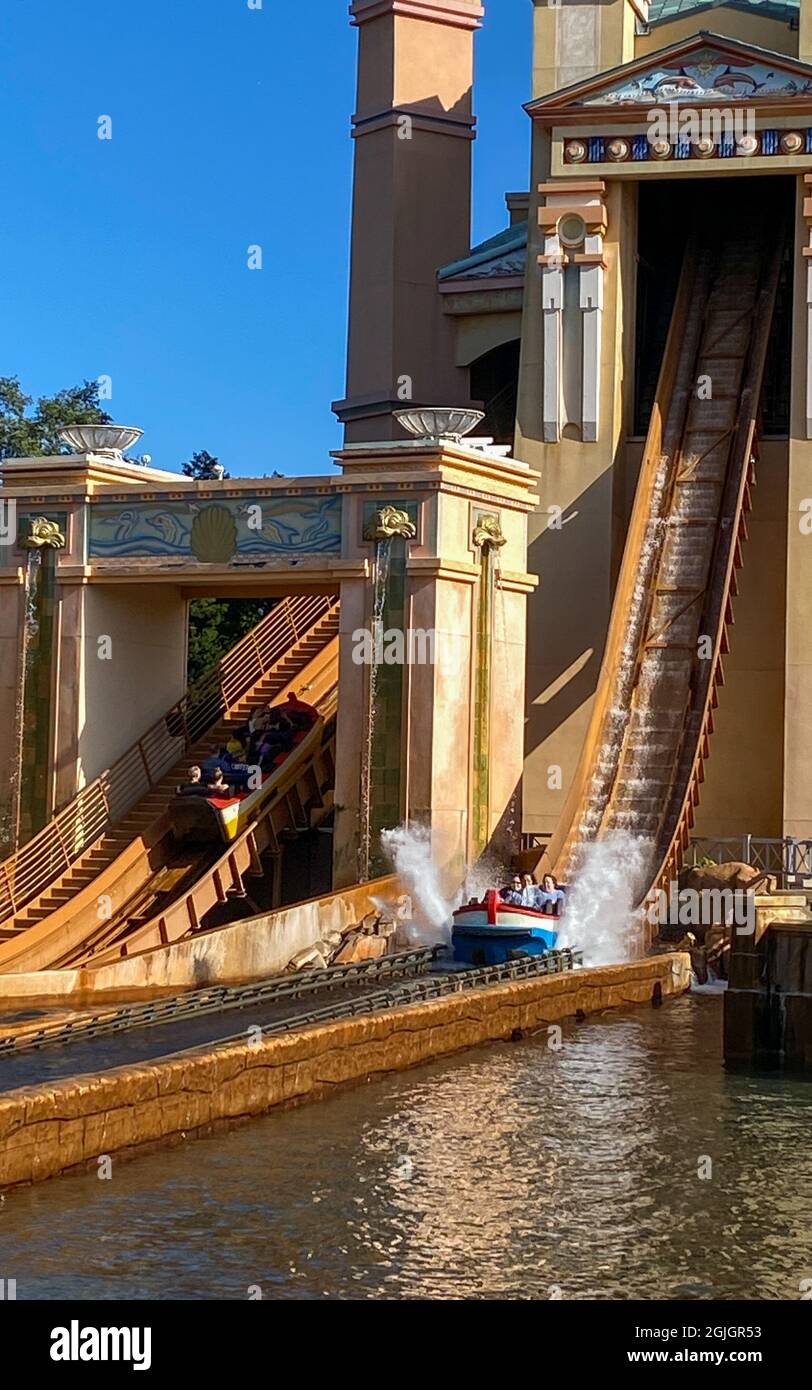 Orlando, FL USA - December 25, 2019: The Journey to Atlantis Roller ...