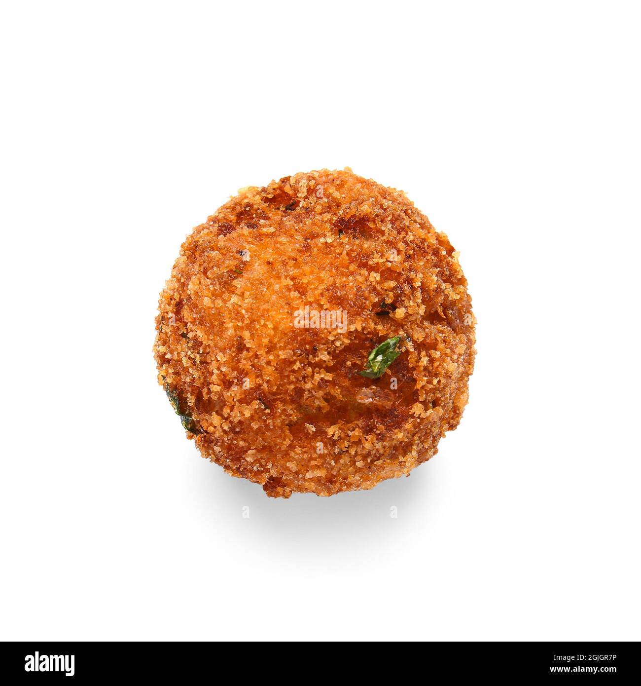 Tasty cod cutlet on white background Stock Photo - Alamy