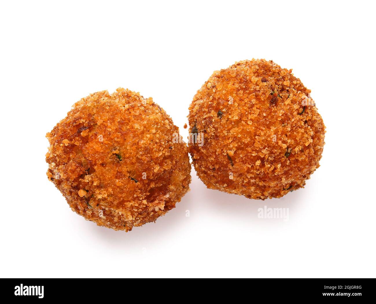 Tasty cod cutlets on white background Stock Photo - Alamy