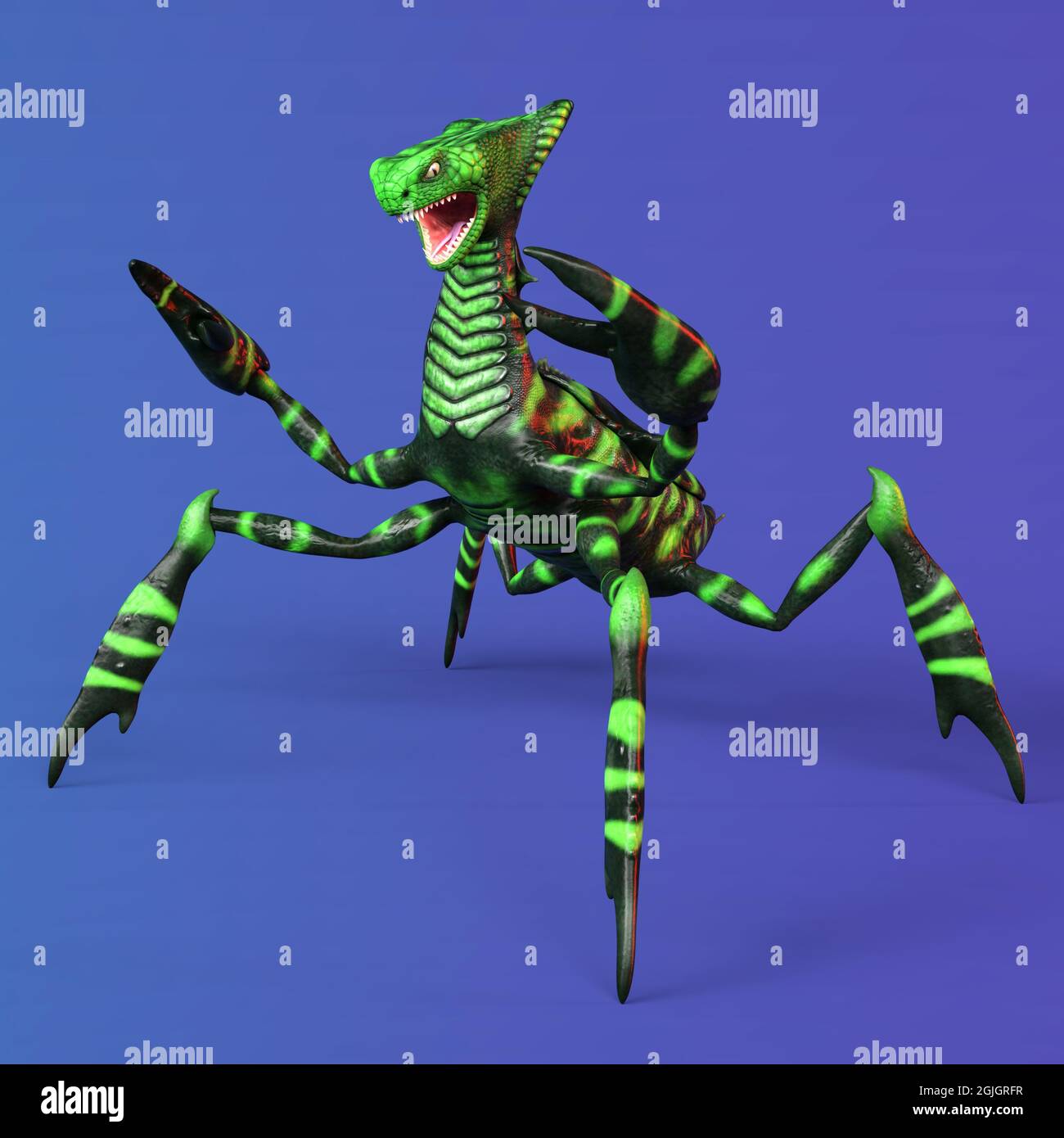 3d-illustration of an isolated alien mantis Stock Photo - Alamy