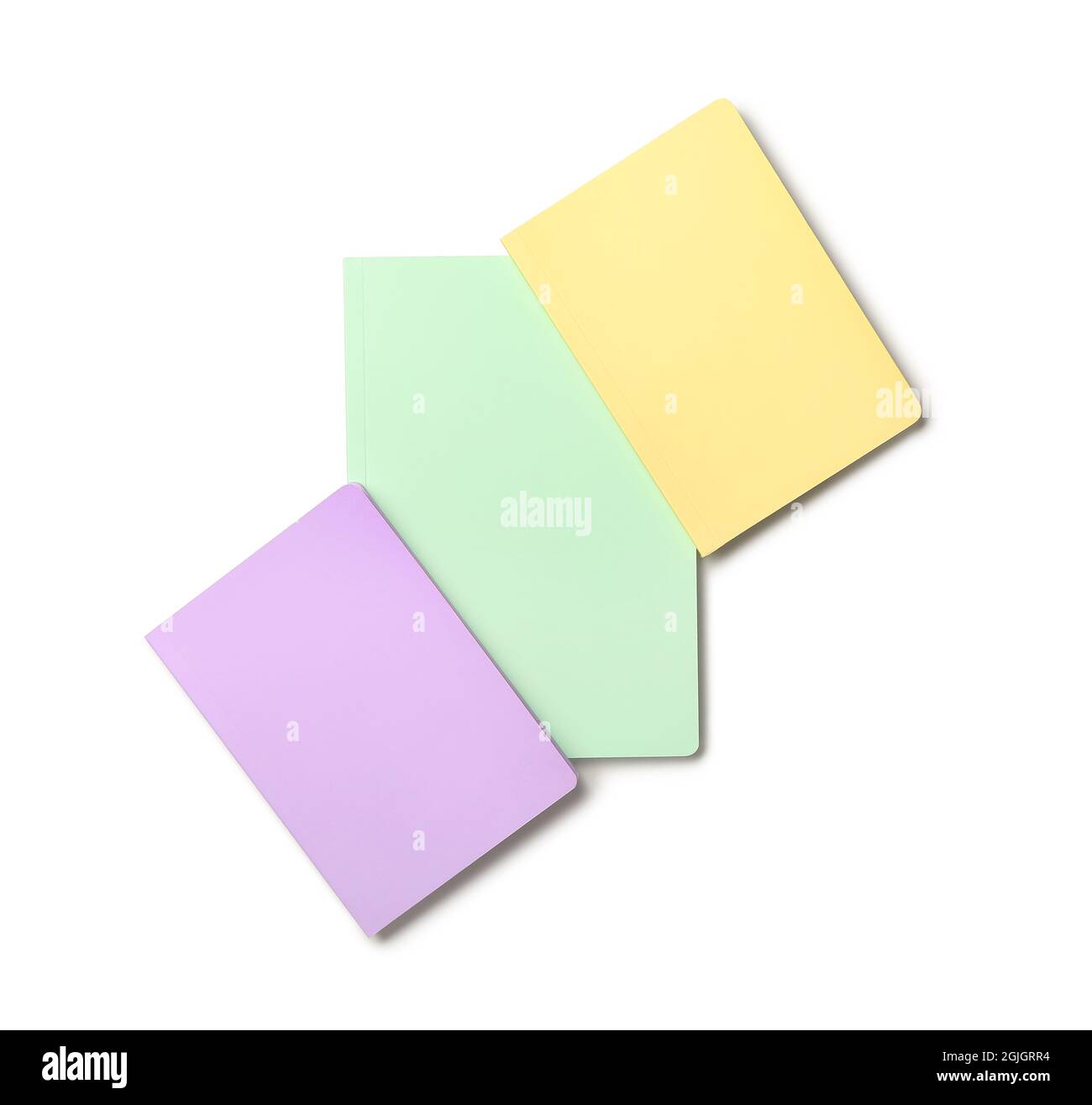 Stylish notebooks on white background Stock Photo - Alamy