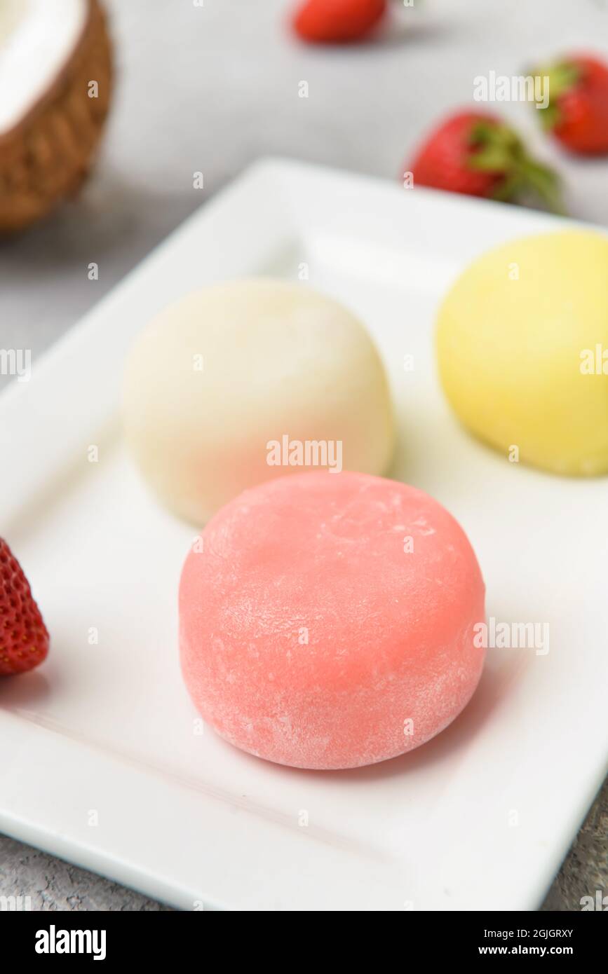 Closeup many traditional mochi hi-res stock photography and images - Alamy