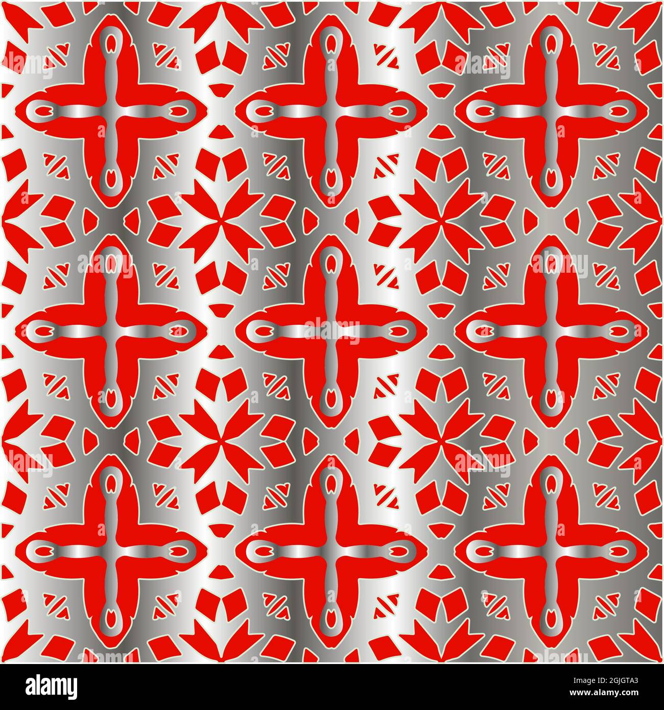 red pattern on a metal background. pattern for fabric, wallpaper ...