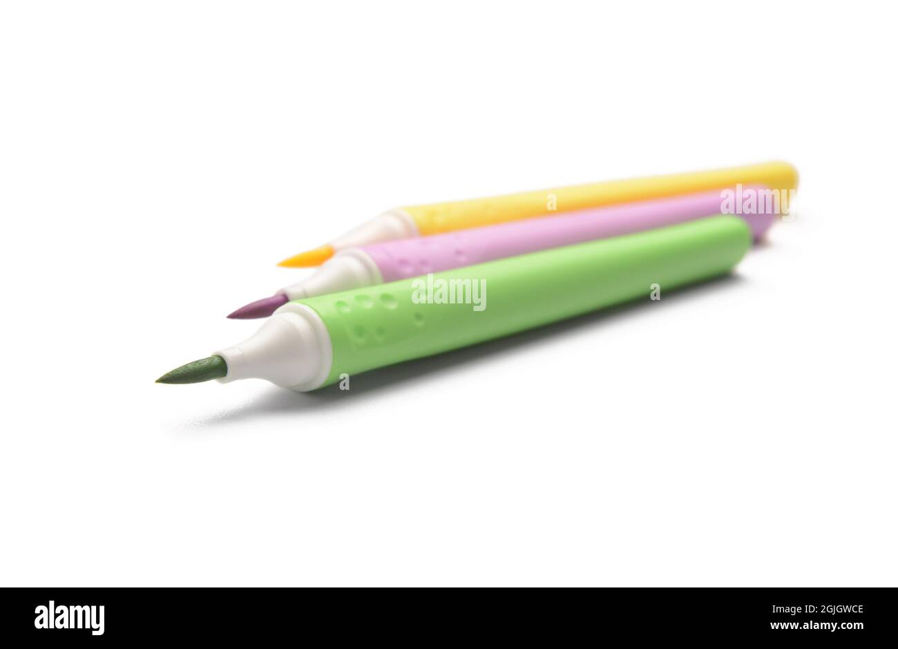 Felt tip pens on white background Stock Photo - Alamy