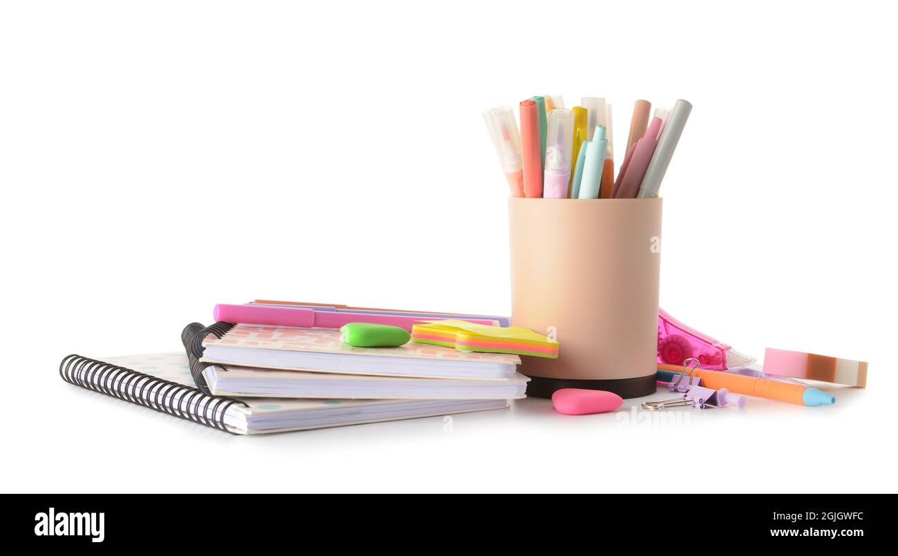 Flat lay craft supplies Cut Out Stock Images & Pictures - Alamy