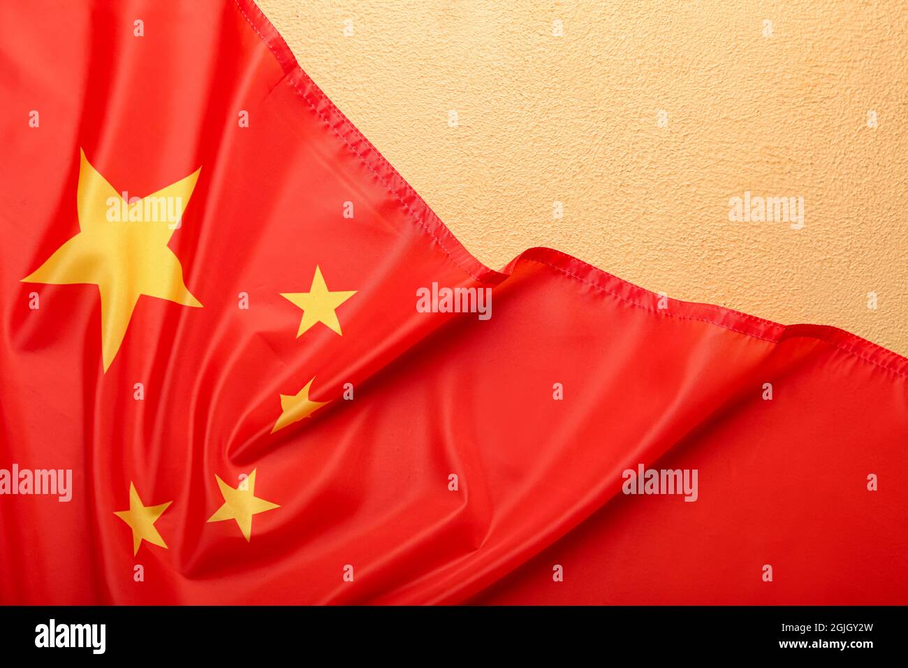 The National Flag of the People's Republic of China on color background ...