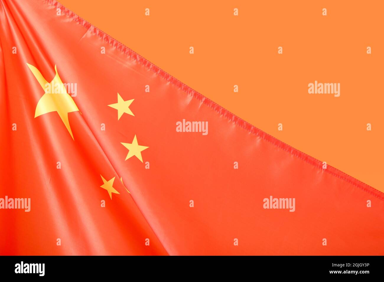 The National Flag of the People's Republic of China on color background ...