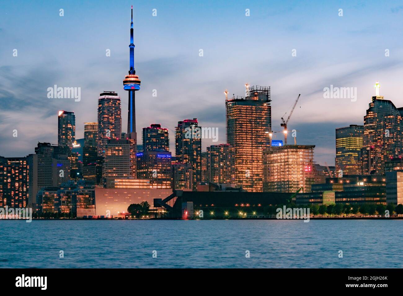 Toronto skyline from Polson Pier Stock Photo - Alamy