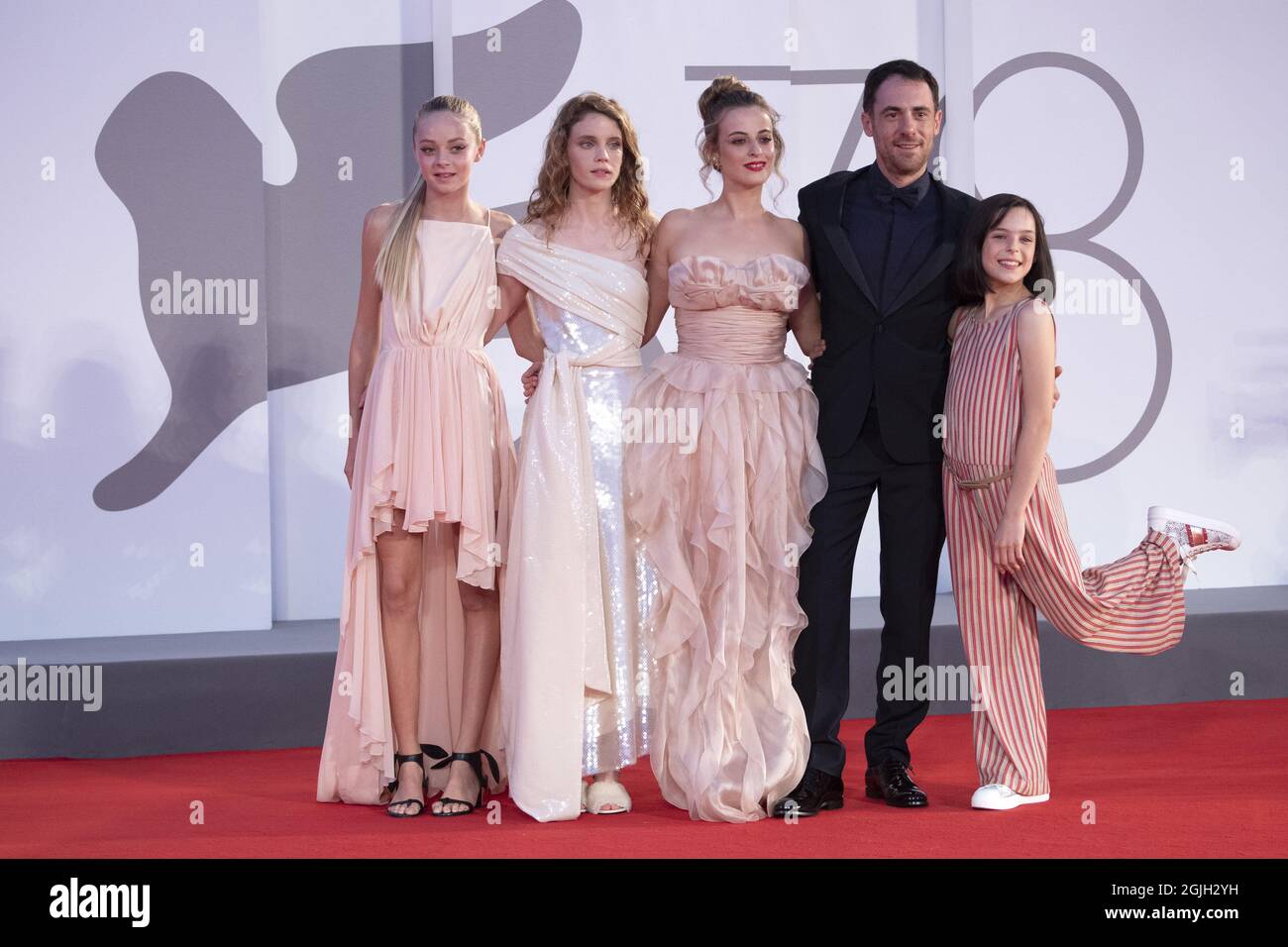 Venice, Italy. 09th Sep, 2021. Elio Germano, Carlotta Gamba, Sara ...