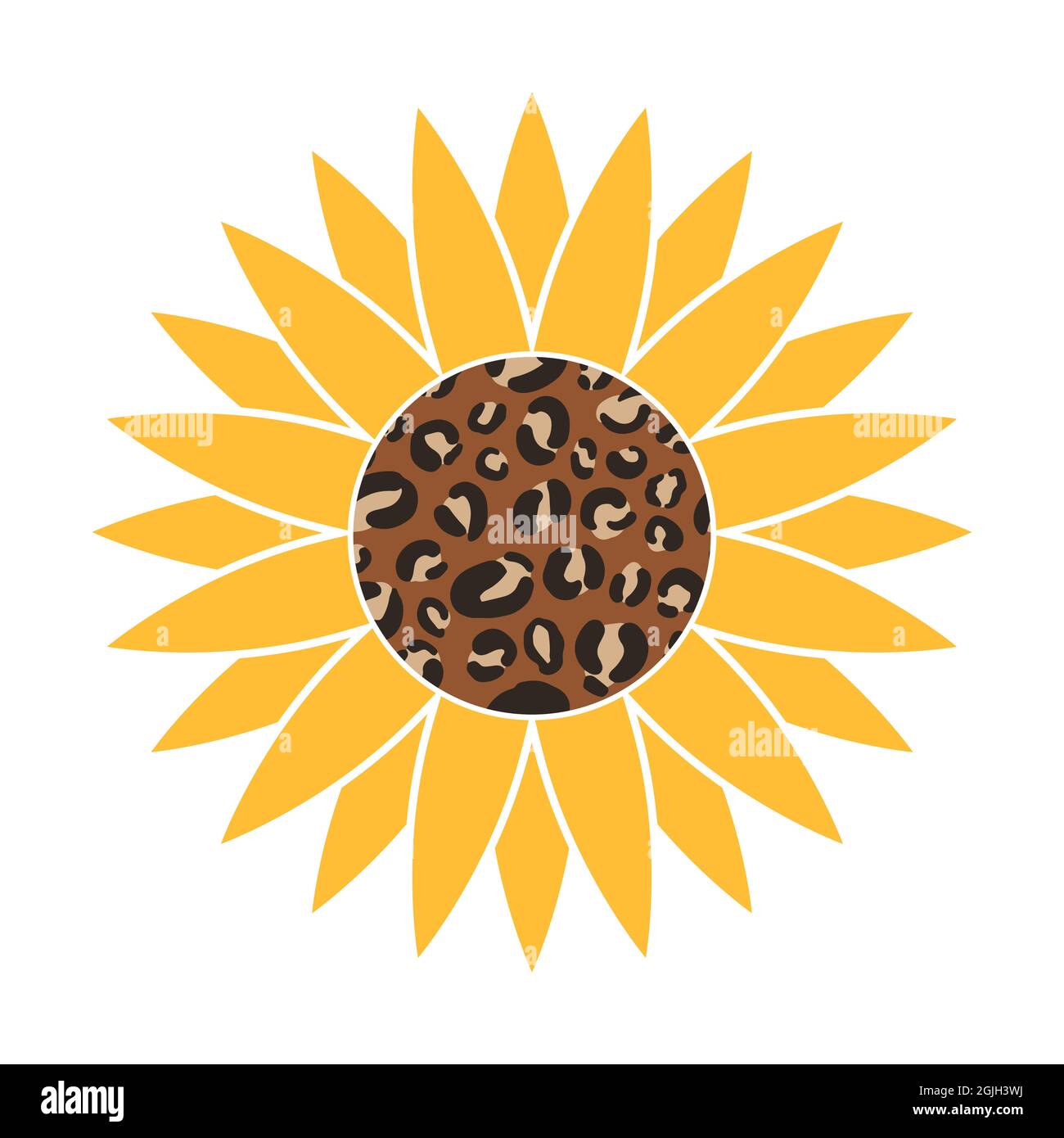 Leopard sunflower Stock Vector Images - Alamy