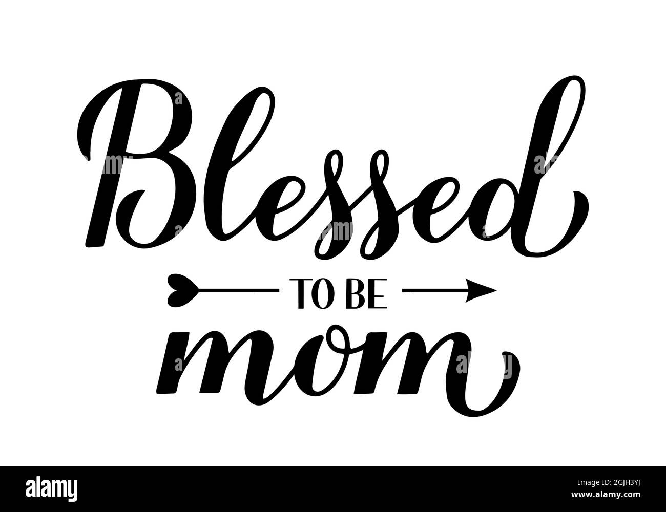 Blessed to be mom calligraphy hand lettering. Pregnancy announcement ...