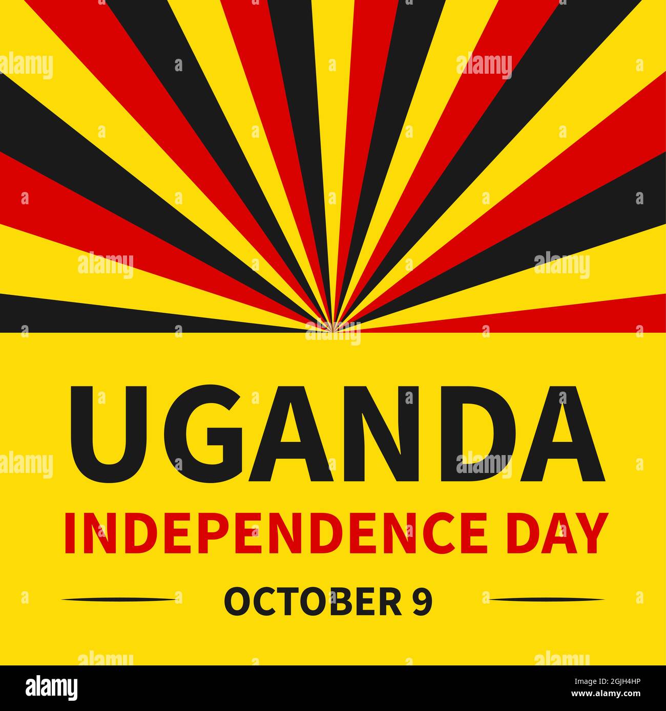 Uganda Independence Day typography poster. National holiday celebrate ...