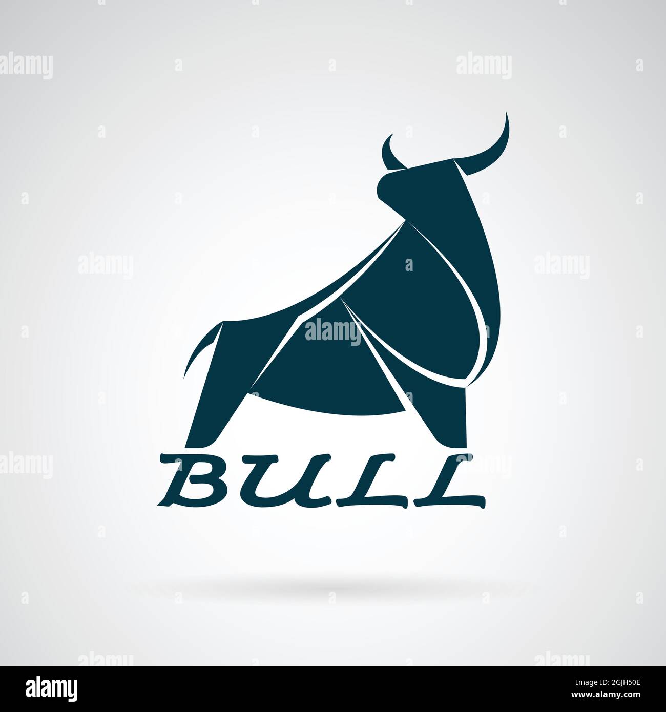 Vector image of a bull design on a white background. Logo, Symbolใ Easy ...