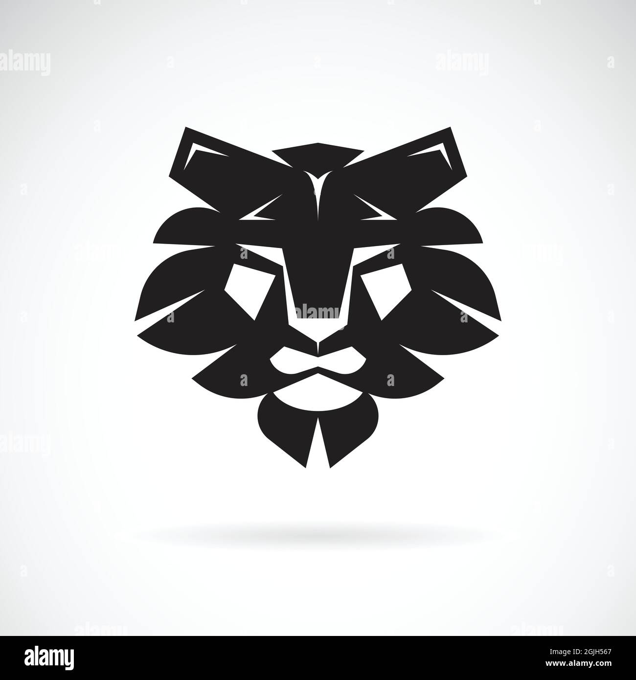 Vector of lion face design on white background. Wild Animals. Lion logo ...