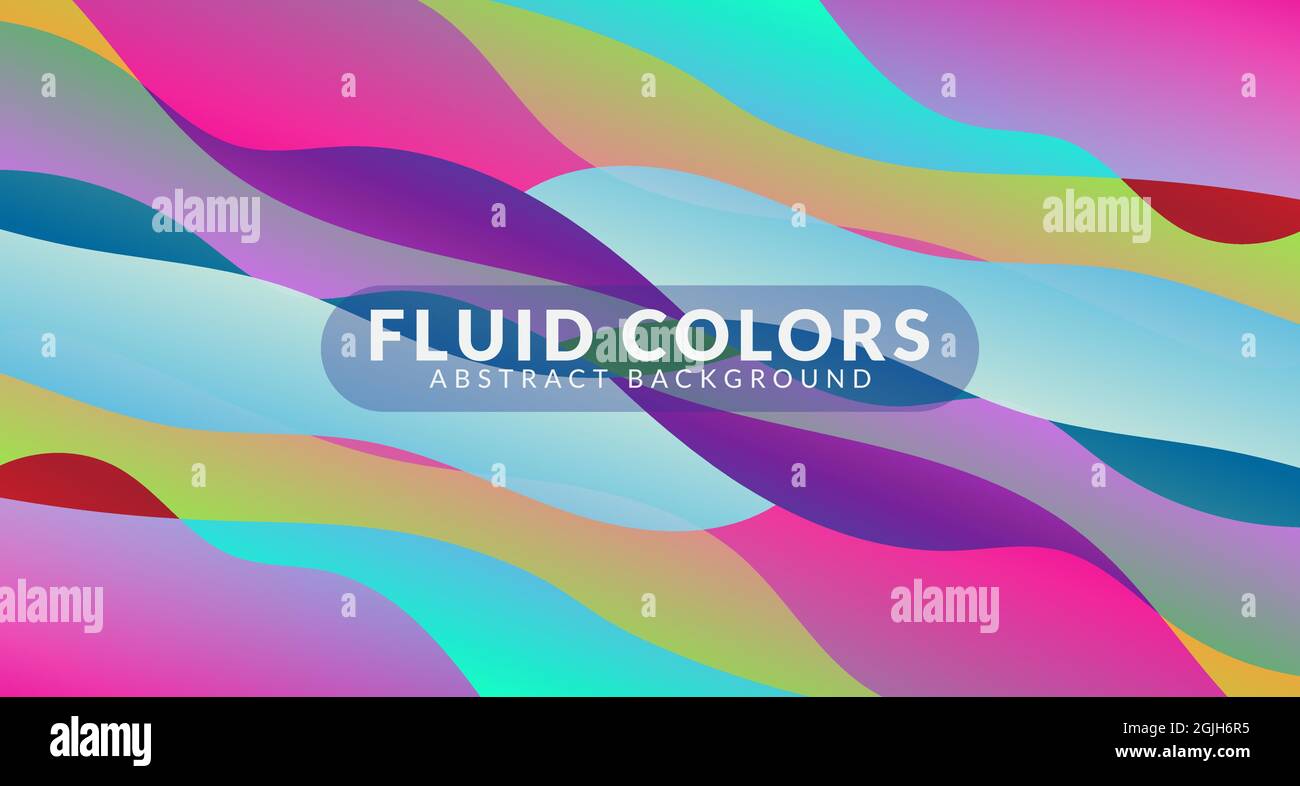 Colorful fluid wave layer vector illustration. Abstract pastel colour ...