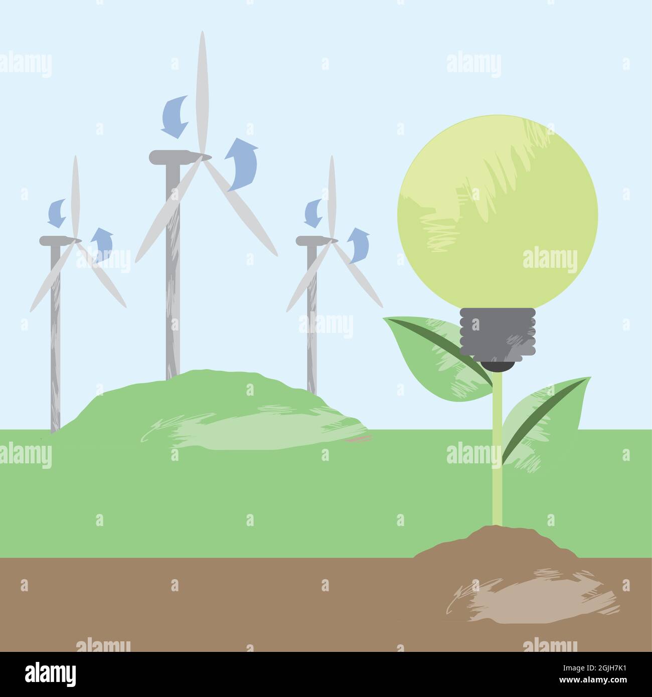 windmill and light bulb Stock Vector Image & Art - Alamy