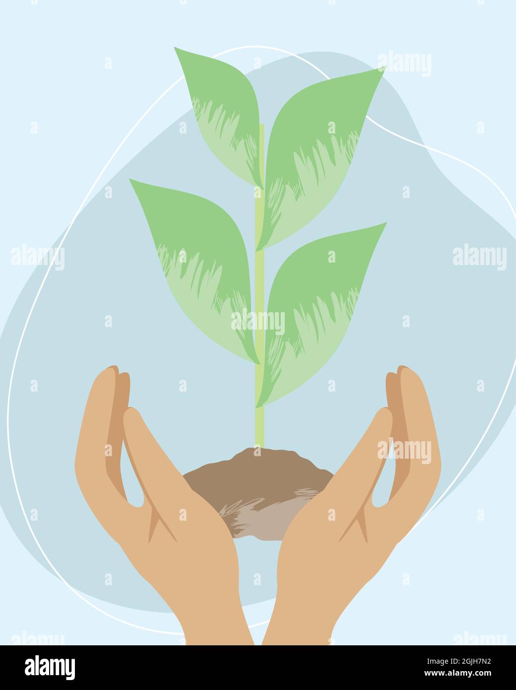 hand lifting nature plant Stock Vector Image & Art - Alamy