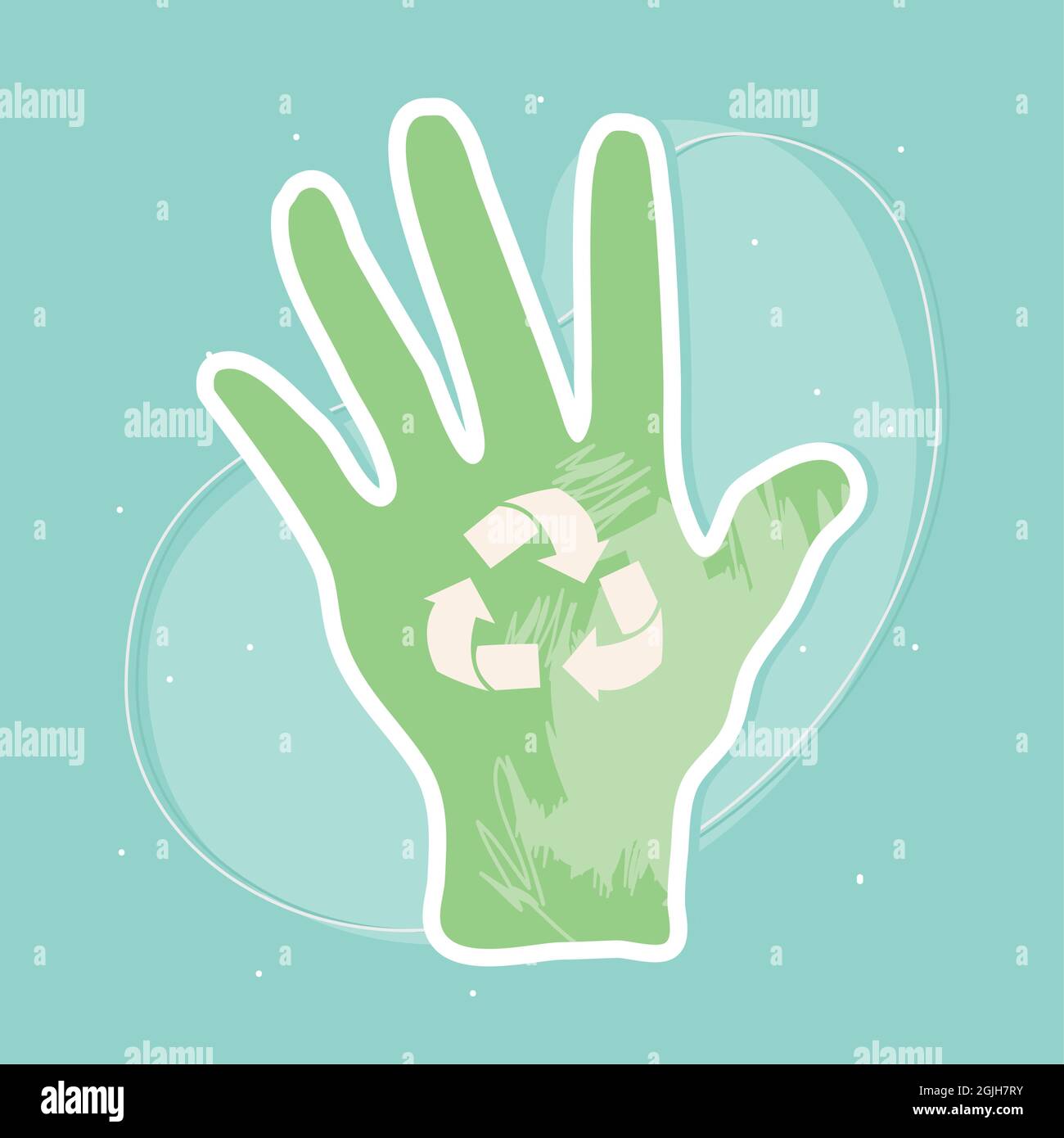 hand with recycle symbol Stock Vector Image & Art - Alamy