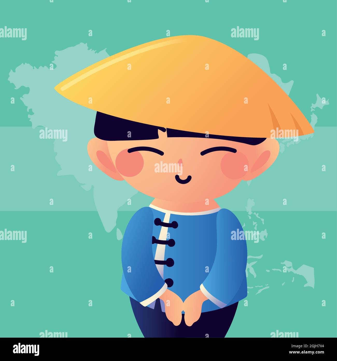 japanese man smiling Stock Vector Image & Art - Alamy