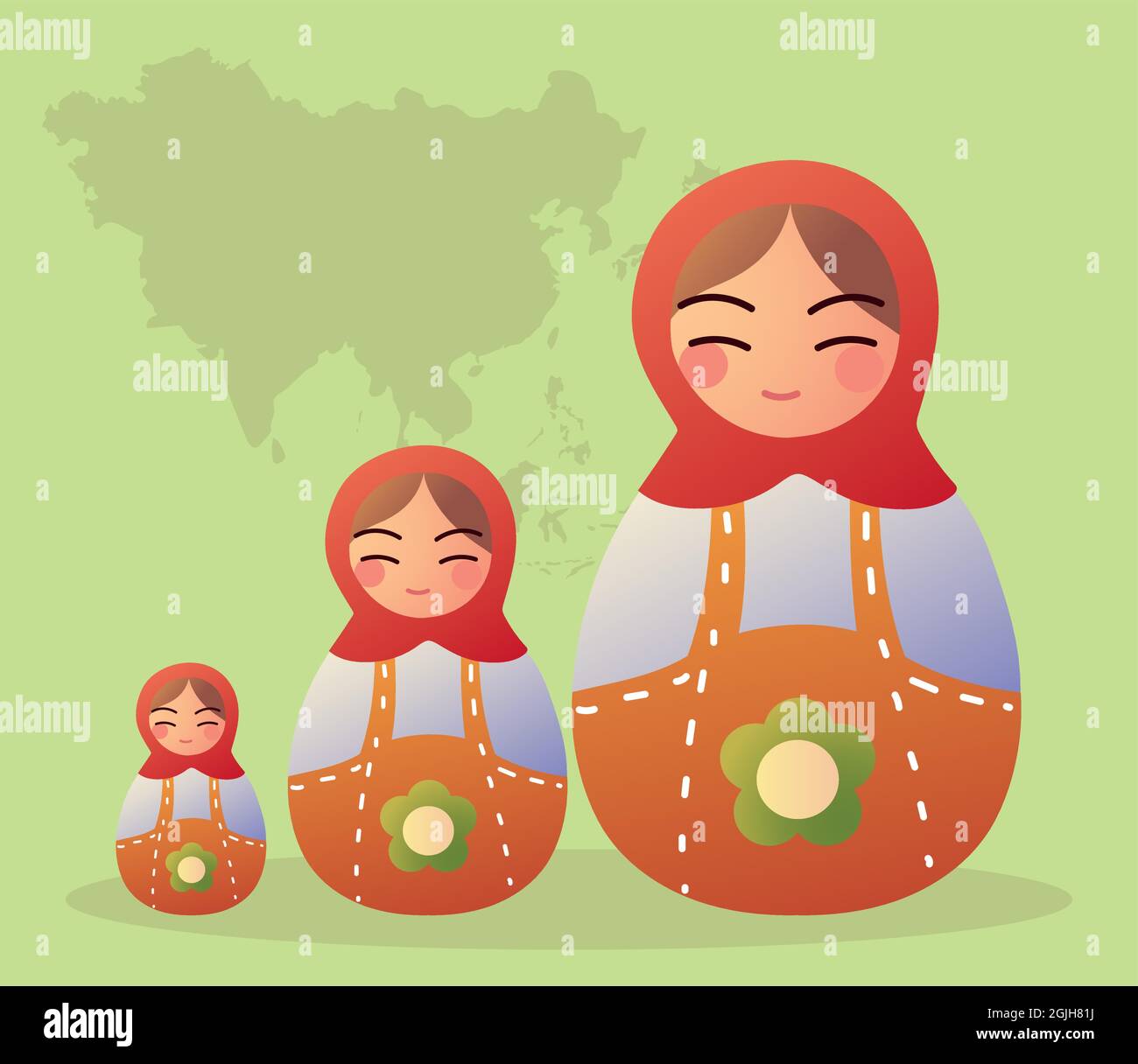collection matryoshka dolls Stock Vector Image & Art - Alamy