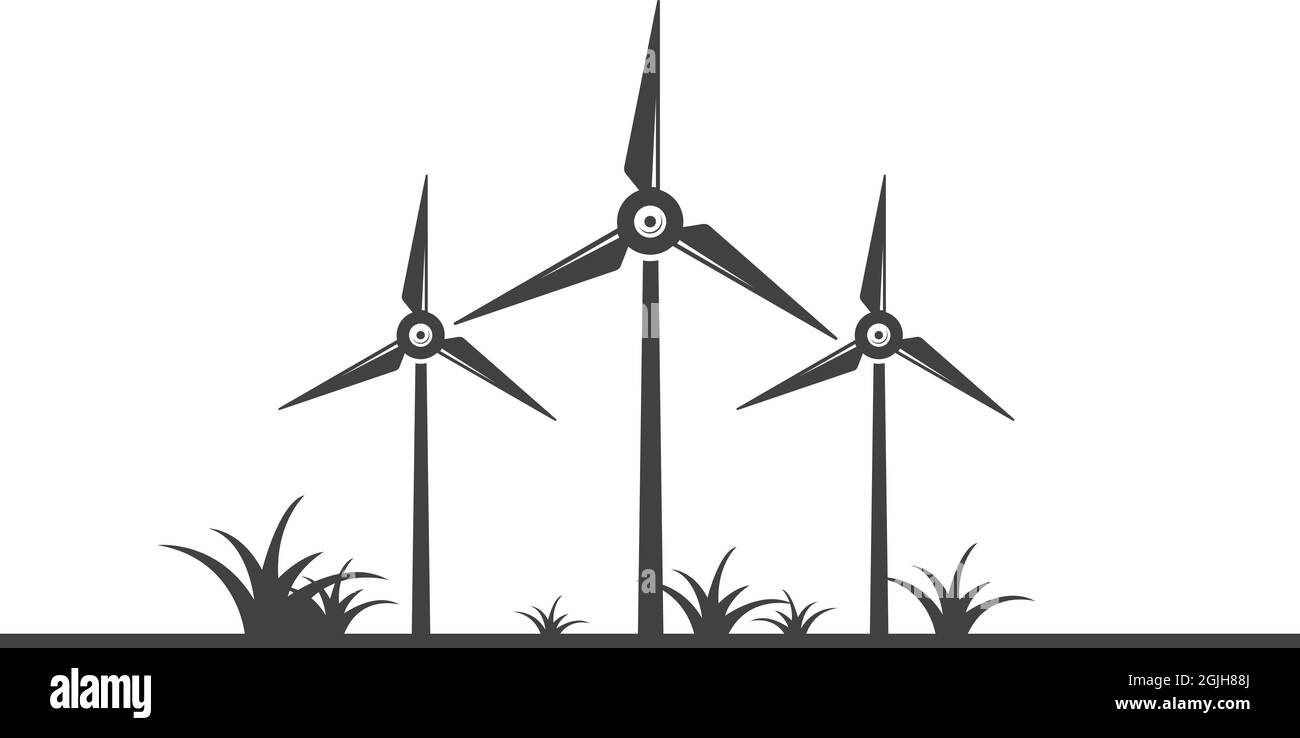 Wind farm turbine blades Stock Vector Images - Alamy