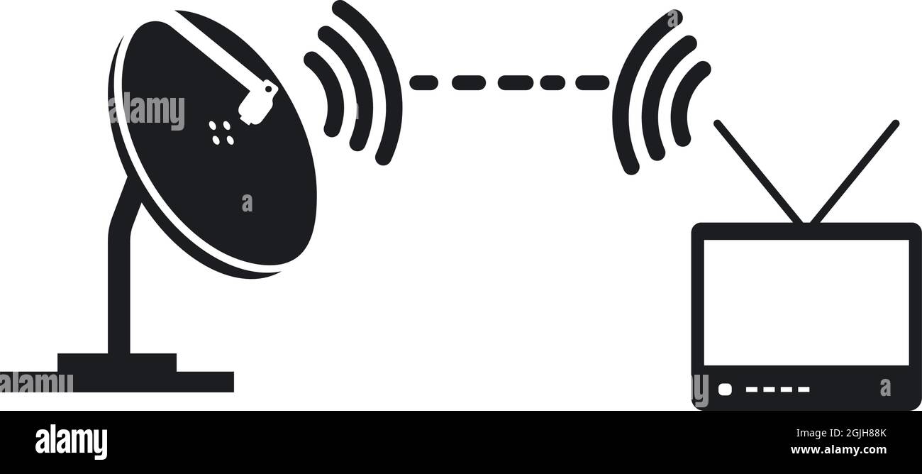 Drawing satellite antenna communication global hi-res stock photography and images - Alamy
