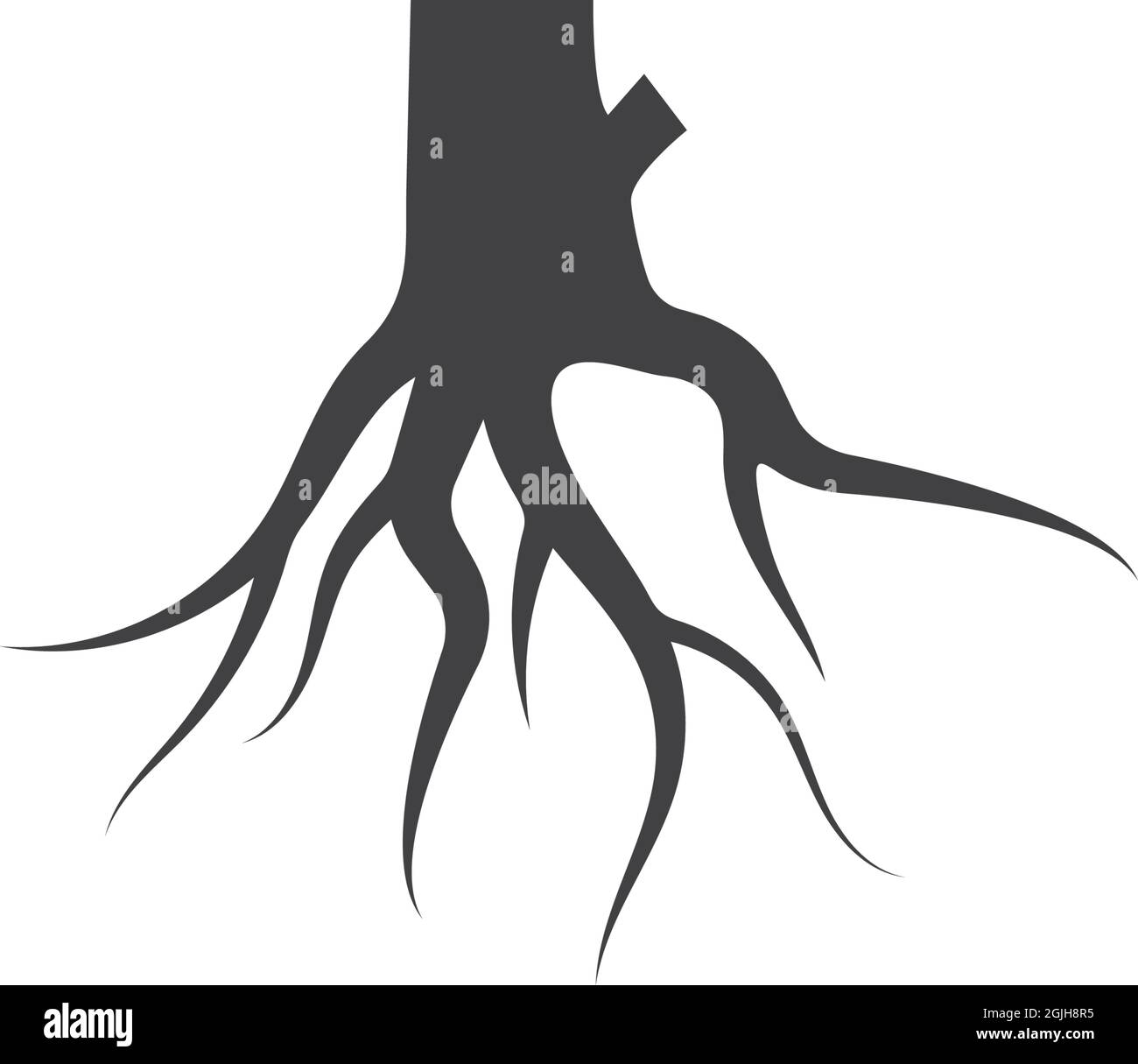 Tree root underground illustration Cut Out Stock Images & Pictures - Alamy