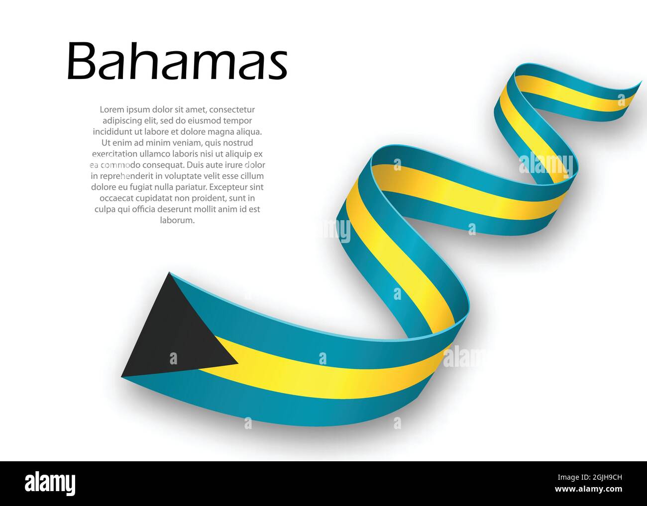 Wavy flag of bahamas Stock Vector Images - Alamy