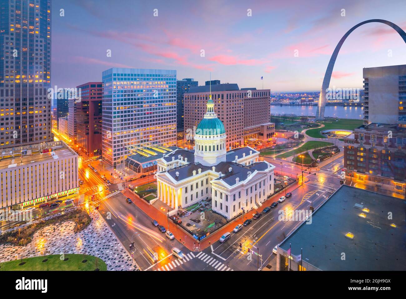 Aerial view downtown st louis hi-res stock photography and images - Alamy