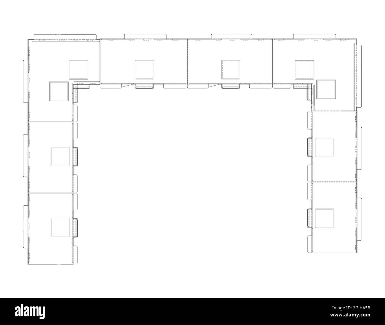 Vector multi-storey residential building Stock Vector Image & Art - Alamy
