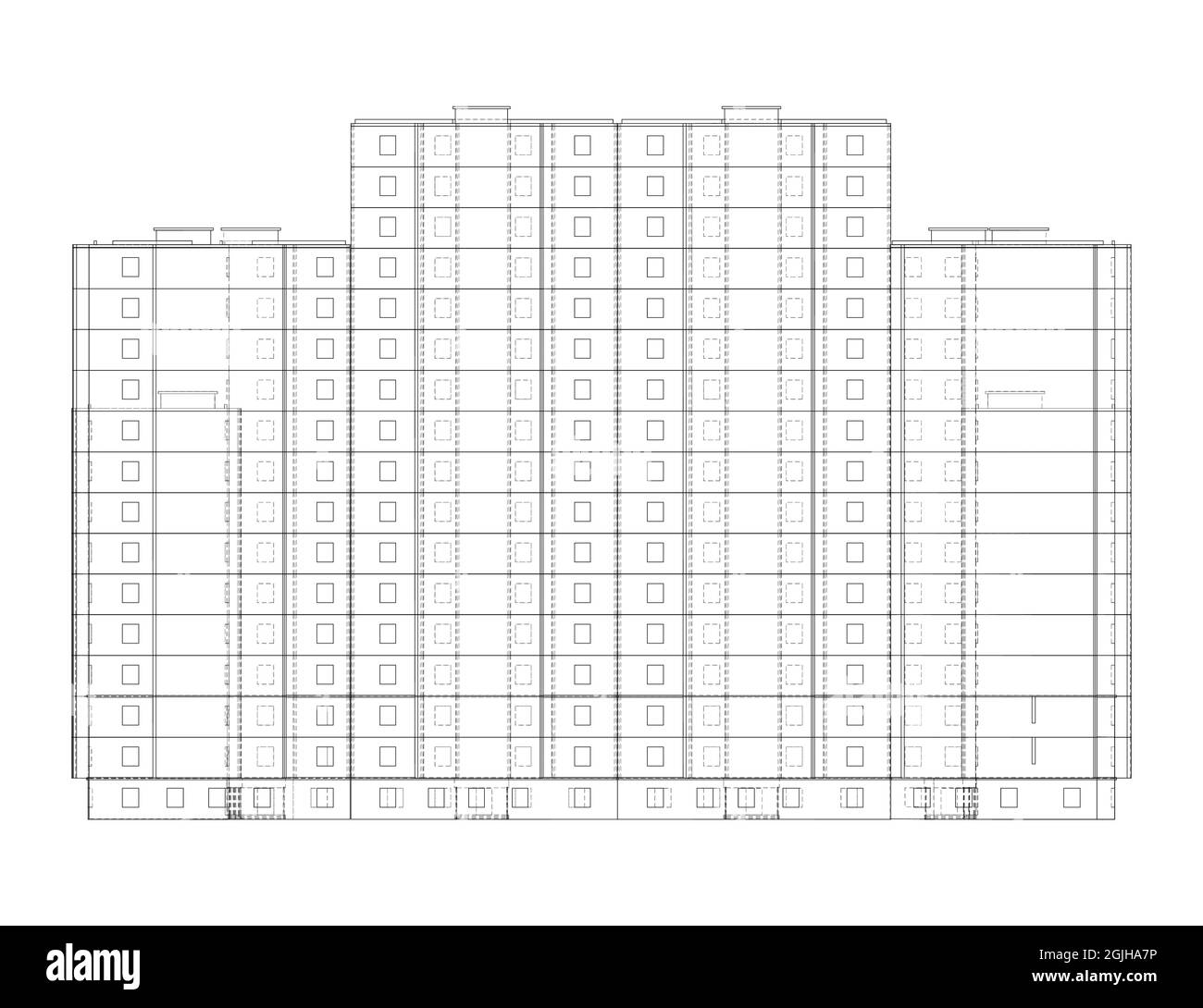 Vector multi-storey residential building Stock Vector Image & Art - Alamy