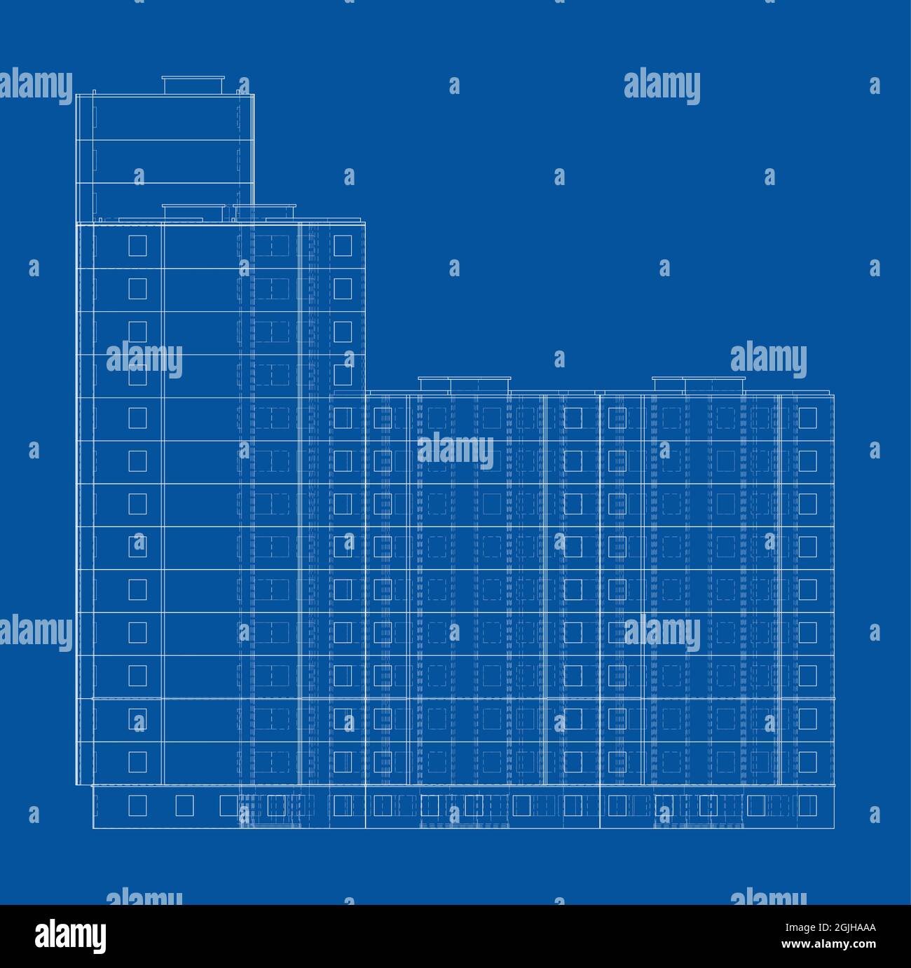 Construction multi storey house site Stock Vector Images - Alamy