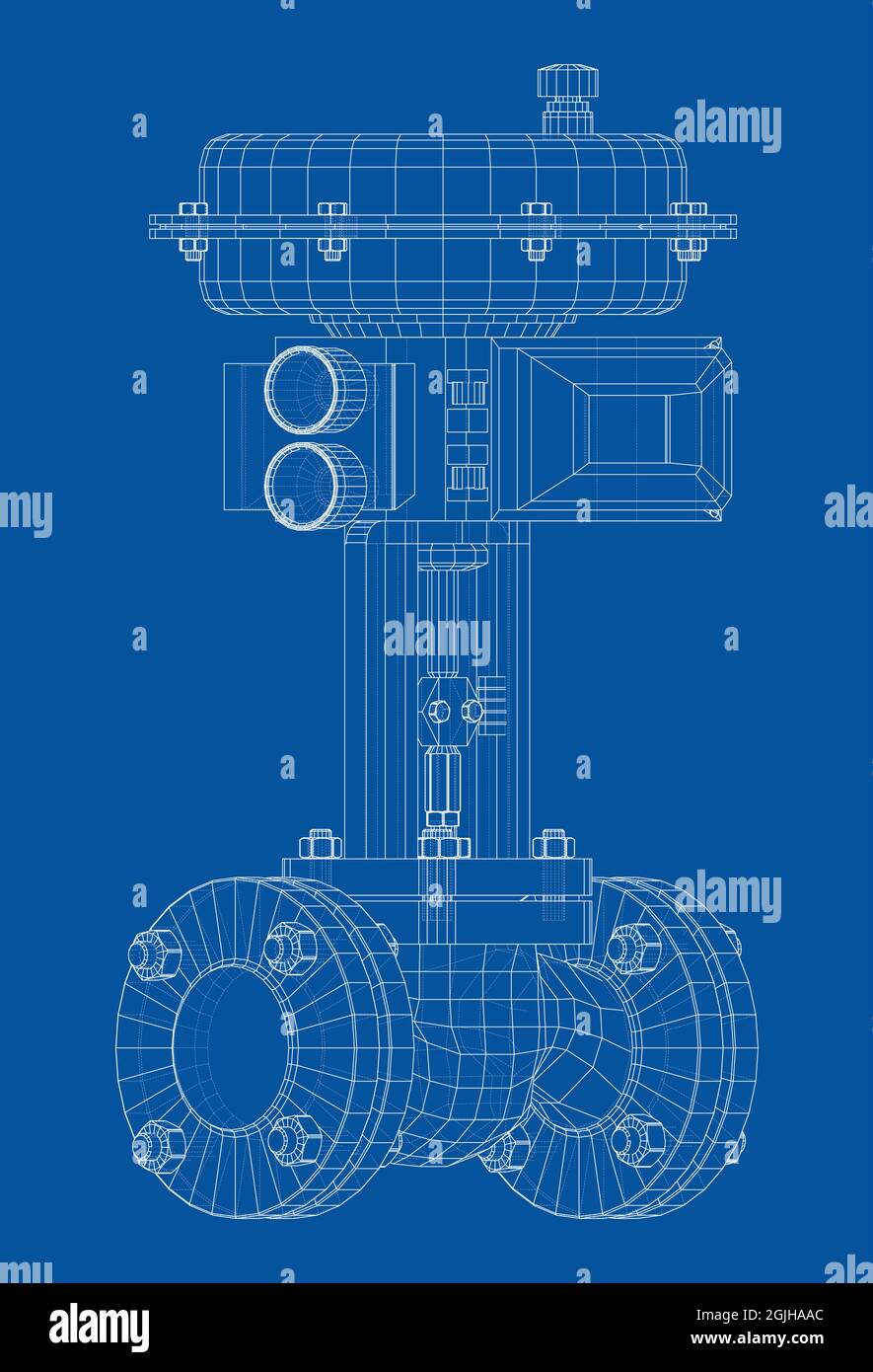 Valve with automatic electro-actuated. Vector Stock Vector Image & Art ...