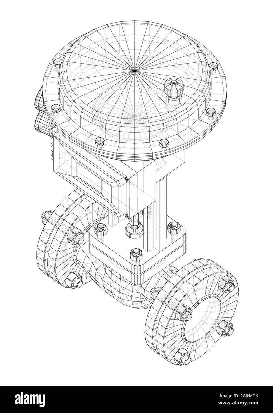 Valve with automatic electro-actuated. Vector Stock Vector Image & Art ...