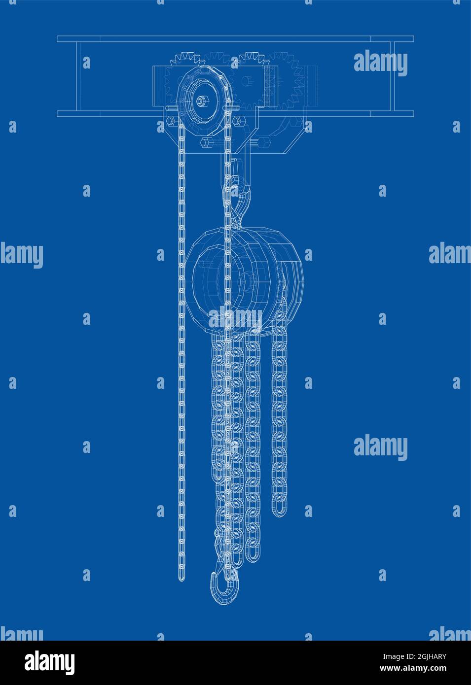 A Hoist on the beam. Vector Stock Vector Image & Art - Alamy