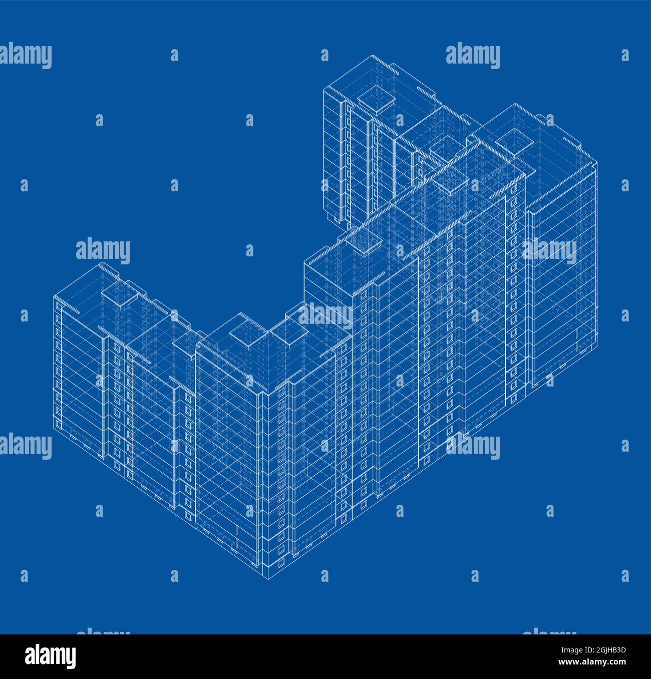 Vector multi-storey residential building Stock Vector Image & Art - Alamy