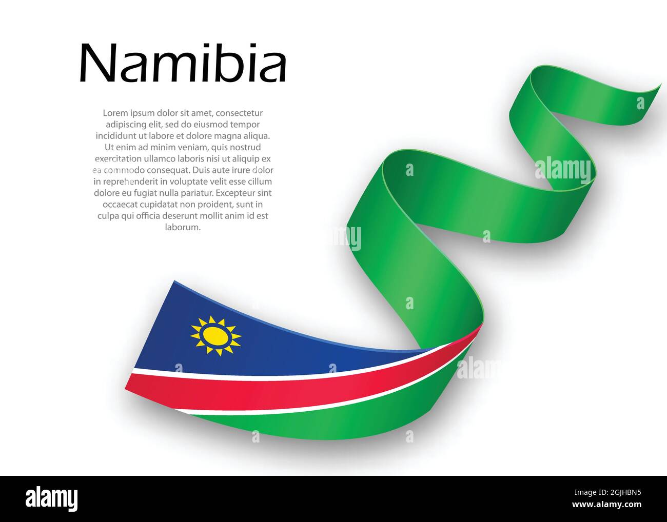 Wavy flag of namibia Stock Vector Images - Alamy