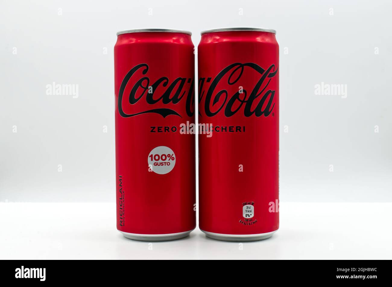 Can of Coca Cola isolated on white background Stock Photo - Alamy