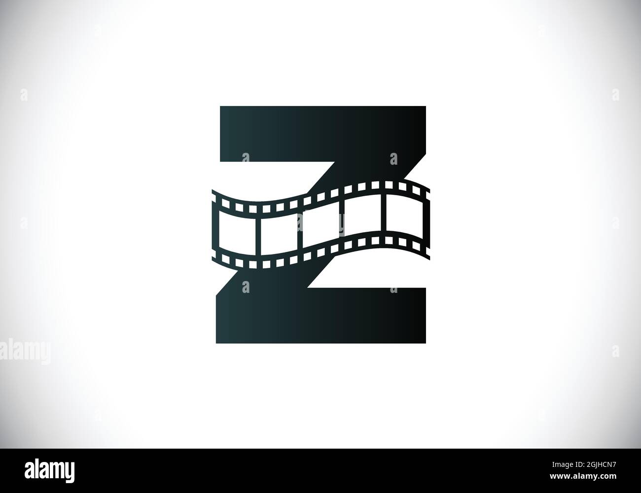 Initial Z monogram alphabet incorporated with film reel. Video and ...