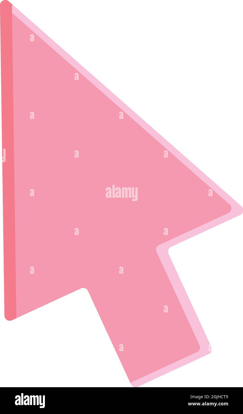 pink arrow cursor on white background Stock Vector Image & Art - Alamy